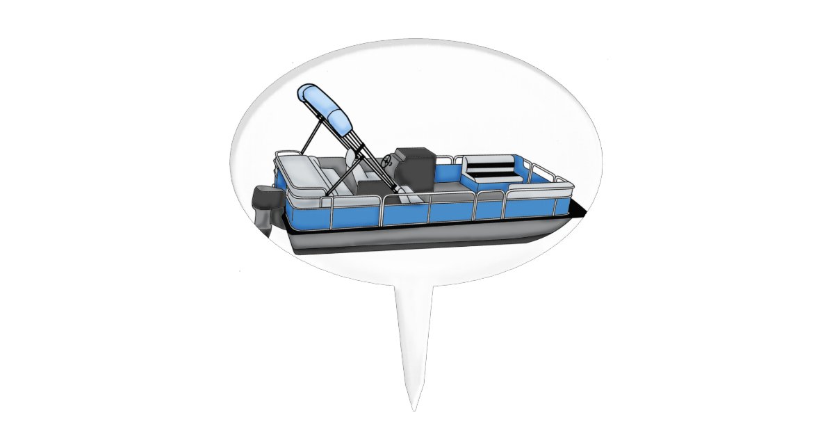 pontoon fun cake topper | Zazzle