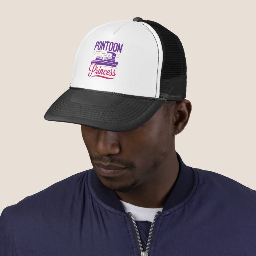 Pontoon Princess Pontooning Motor Boating Trucker Hat Zazzle