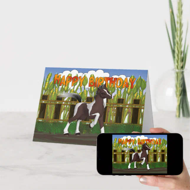 Pony Birthday Card - Birthday Card With Cute Pony | Zazzle