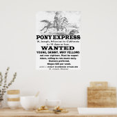Pony Express Advertisement Poster | Zazzle