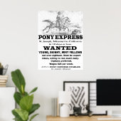 Pony Express Advertisement Poster | Zazzle