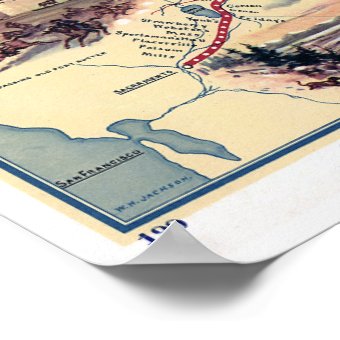 Pony Express Route Map Poster | Zazzle