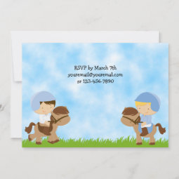 Pony Party Birthday Invitations for Boys | Zazzle
