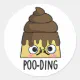 Poo-ding Funny Poop Pudding Pun Classic Round Sticker | Zazzle