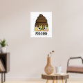 Poo-ding Funny Poop Pudding Pun Poster | Zazzle