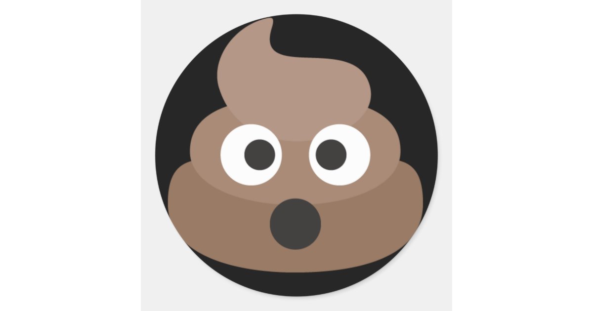 Poo Emoji Classic Round Sticker | Zazzle
