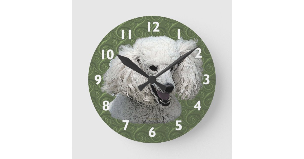 Poodle Art Wall Clock | Zazzle