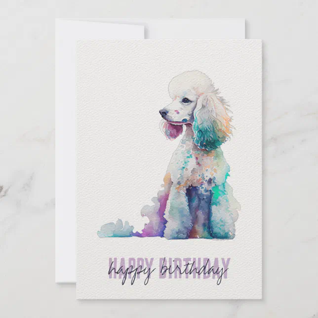 Poodle Birthday Card | Zazzle