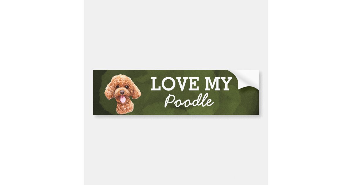Poodle Bumper Sticker | Zazzle