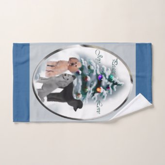 Poodle Lovers Christmas Bath Towel Set | Zazzle