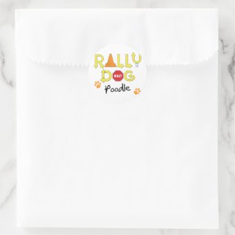 Poodle Rally Dog Classic Round Sticker | Zazzle