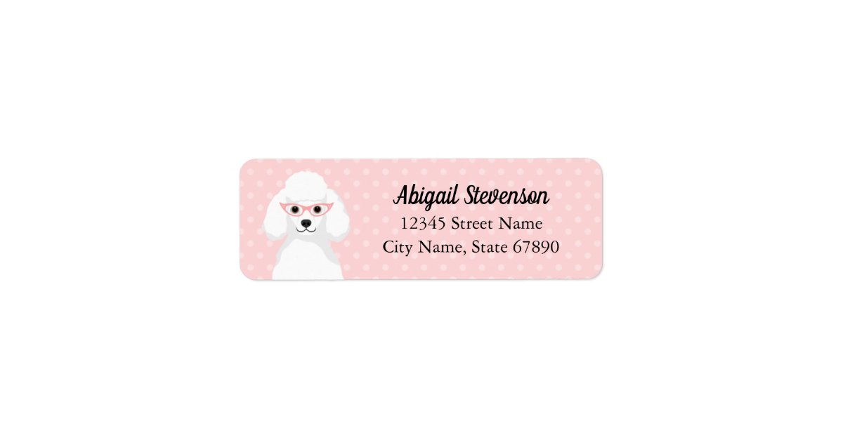 Poodle Return Address Labels | Zazzle