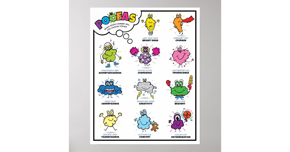 POOFA POWERS Character Poster | Zazzle