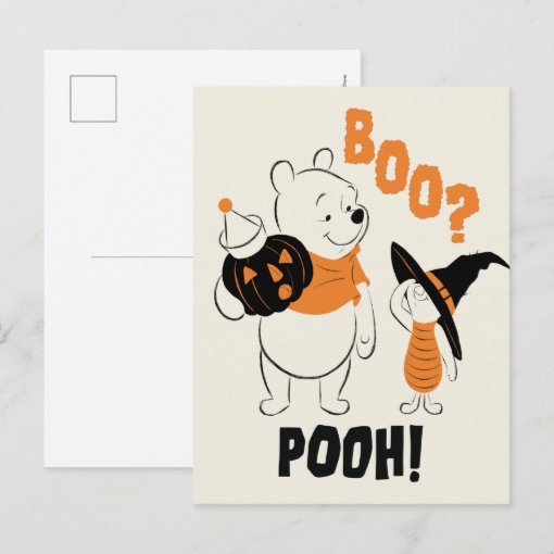 Pooh and Piglet | Boo Pooh Postcard | Zazzle