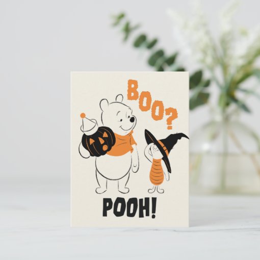 Pooh and Piglet | Boo Pooh Postcard | Zazzle