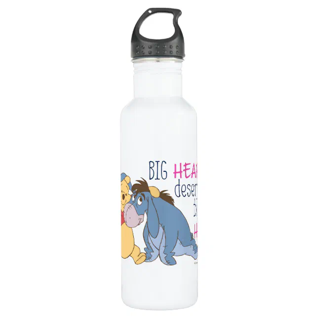 Pooh & Eeyore | Big Hearts Deserve Big Hugs Water Bottle | Zazzle
