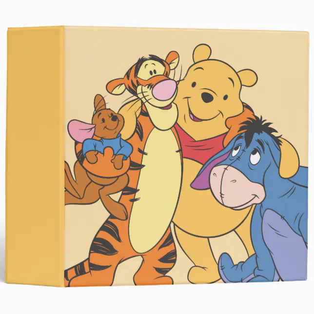 Pooh & Friends 7 3 Ring Binder | Zazzle