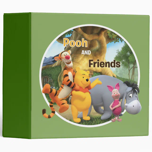 Pooh & Friends 9 3 Ring Binder | Zazzle