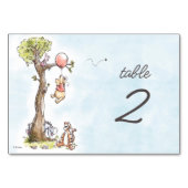 Pooh & Friends Watercolor Baby Shower Table Number | Zazzle
