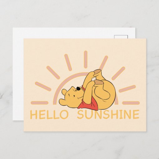 Pooh - Hello Sunshine Postcard | Zazzle