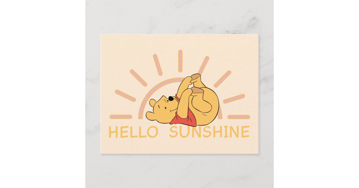 Pooh - Hello Sunshine Postcard | Zazzle