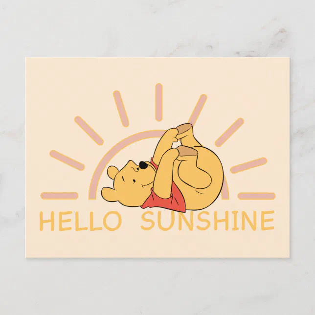 Pooh - Hello Sunshine Postcard | Zazzle