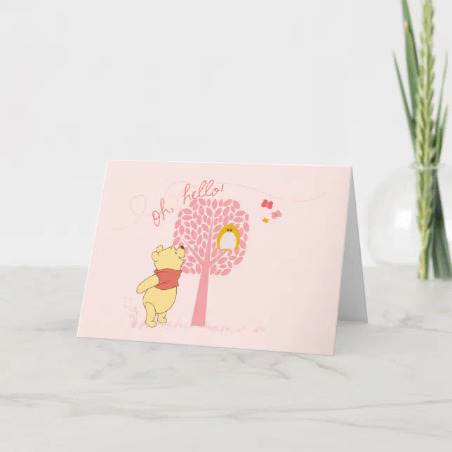 Pooh Outdoors - Oh, Hello! Card | Zazzle