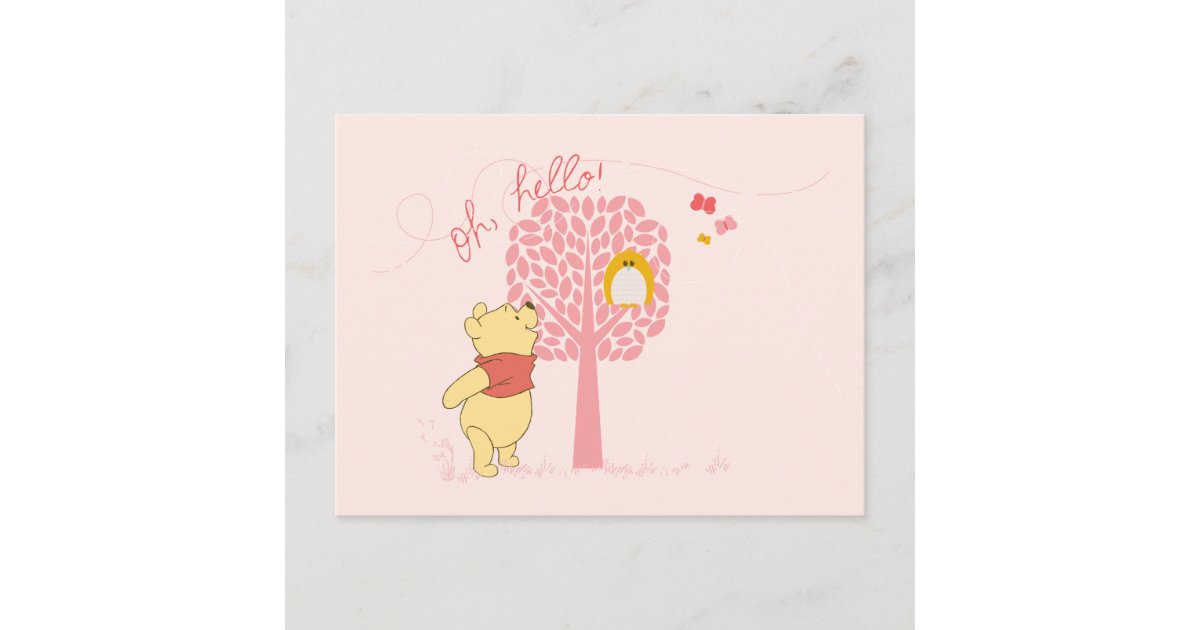 Pooh Outdoors - Oh, Hello! Postcard | Zazzle