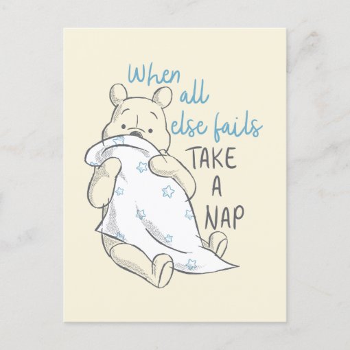 Pooh | Take a Nap Quote Postcard | Zazzle