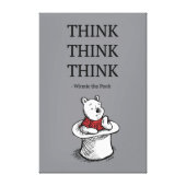 Pooh | Think Think Think Quote Canvas Print | Zazzle