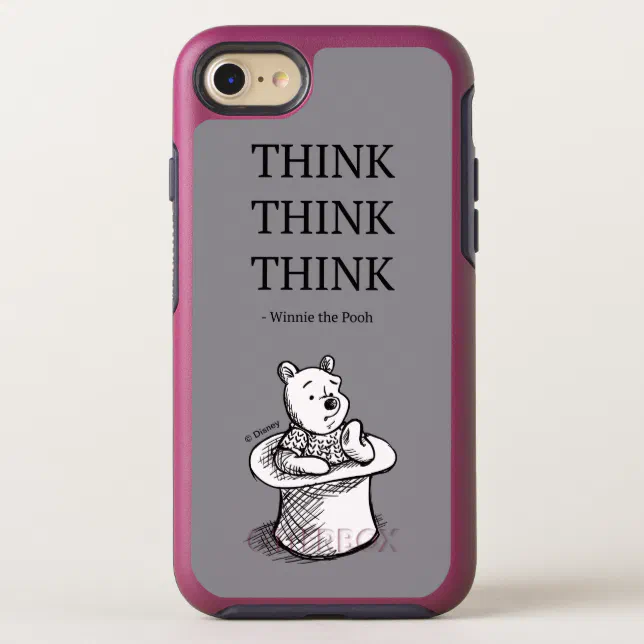 Pooh | Think Think Think Quote Otterbox iPhone Case | Zazzle