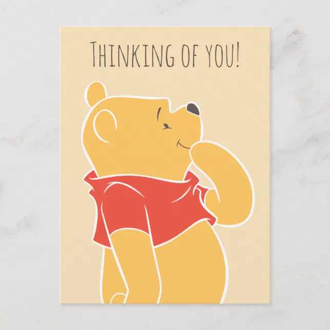Pooh Thinking of You Postcard | Zazzle