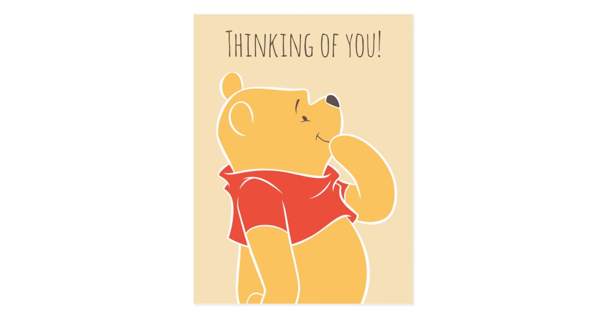 Pooh Thinking of You Postcard | Zazzle.com