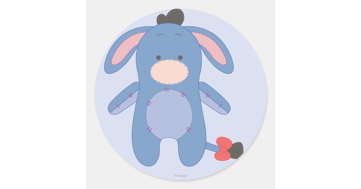 Pook-a-Looz Eeyore 1 Classic Round Sticker | Zazzle