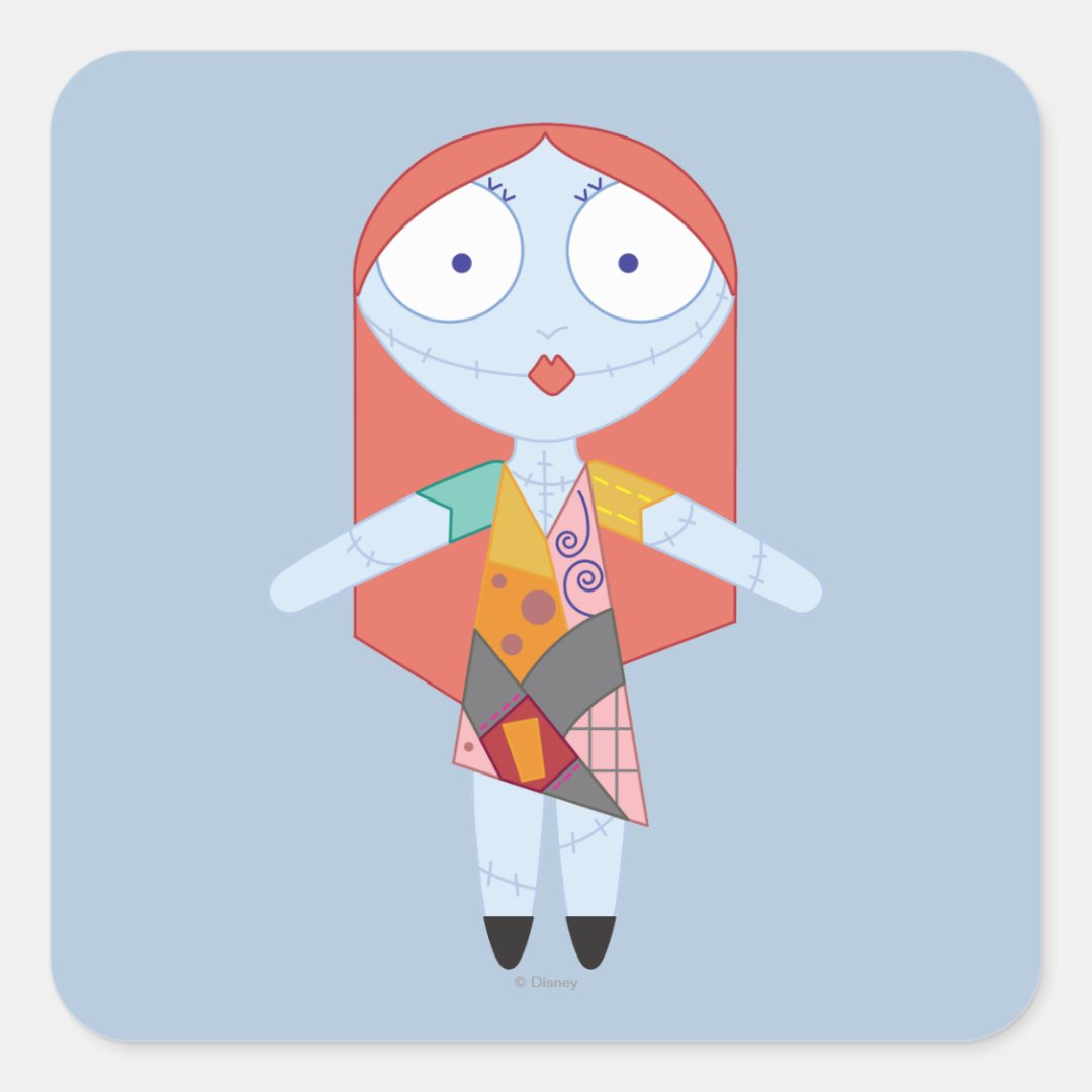Pook-a-Looz Sally Square Sticker | Zazzle