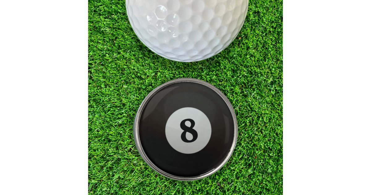 Pool 8 Ball Billiards Golf Ball Marker | Zazzle