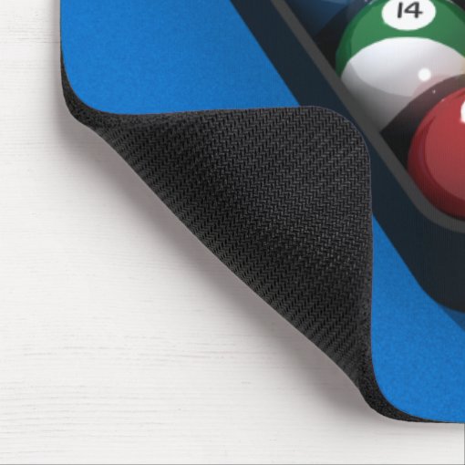Pool Balls on Blue Felt: Mouse Pad | Zazzle