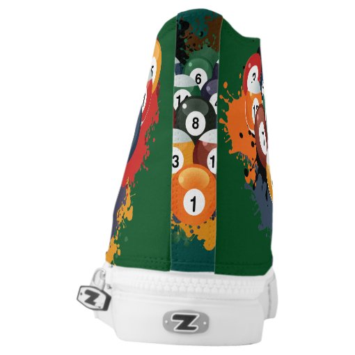 Pool Billiard Balls High-Top Sneakers | Zazzle