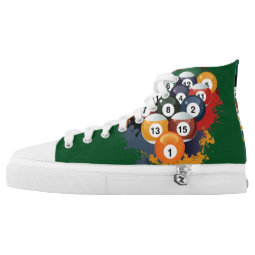 Pool Billiard Balls High-Top Sneakers | Zazzle