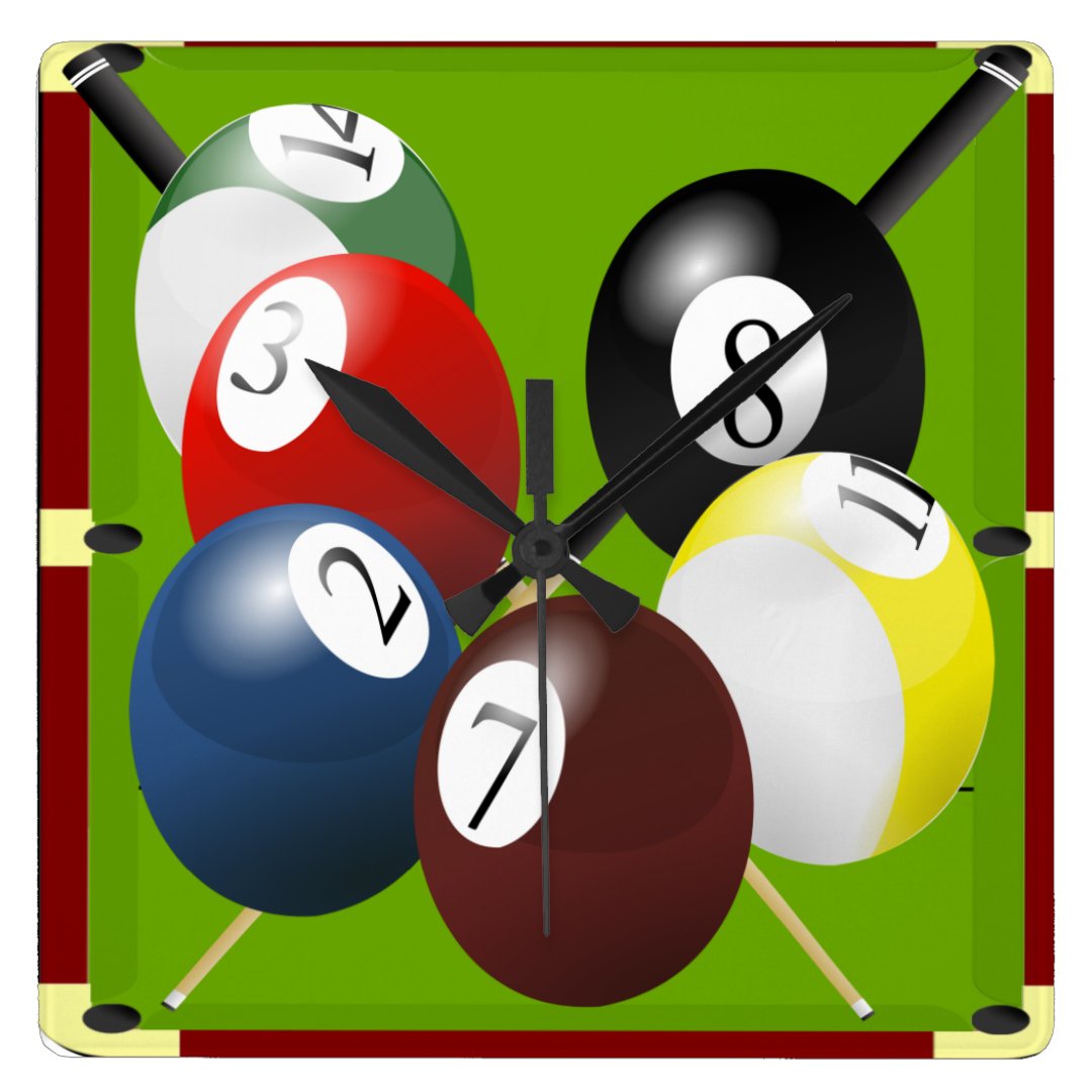 Pool / Billiards Clock | Zazzle