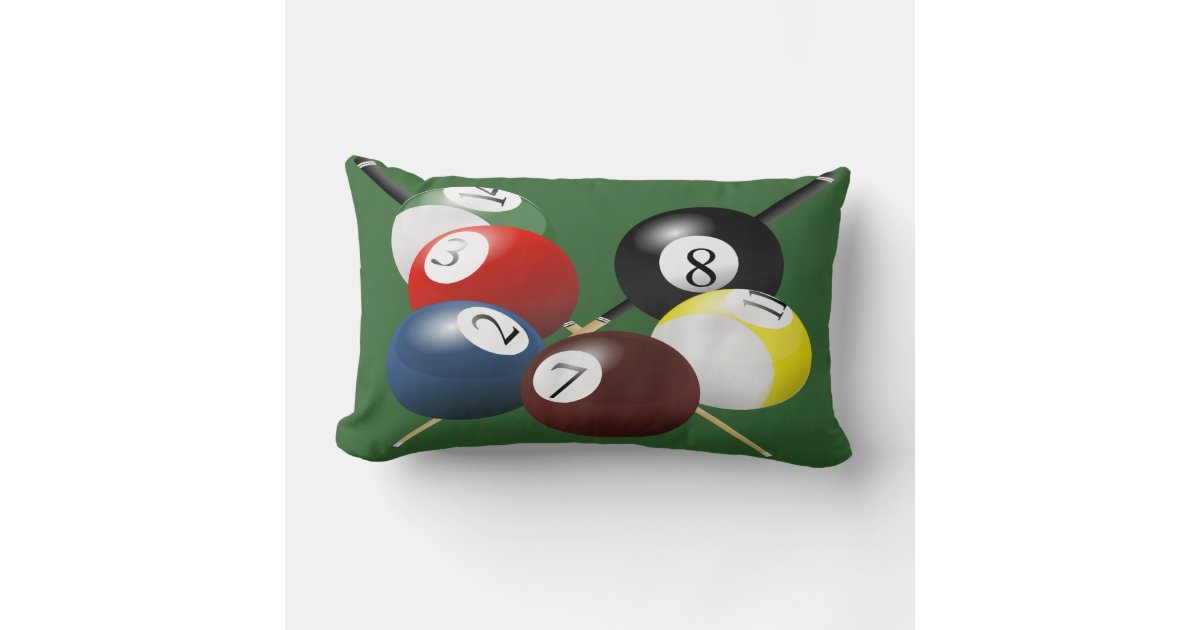 Pool / Billiards Lumbar Pillow | Zazzle