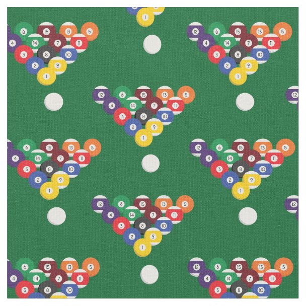 Billiard Ball Fabric | Zazzle