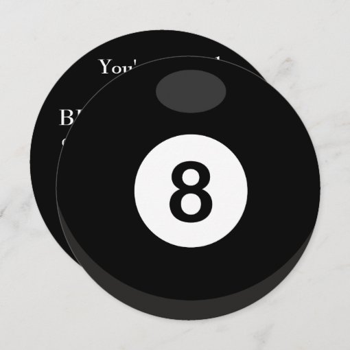 Pool Billiards Theme Party Invitation | Zazzle