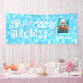 Pool Birthday party Water ripples custom photo Banner | Zazzle