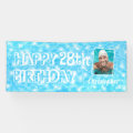 Pool Birthday party Water ripples custom photo Banner | Zazzle