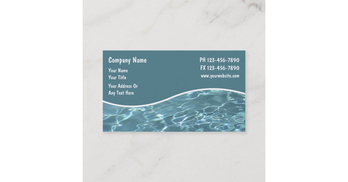 Pool Business Cards | Zazzle
