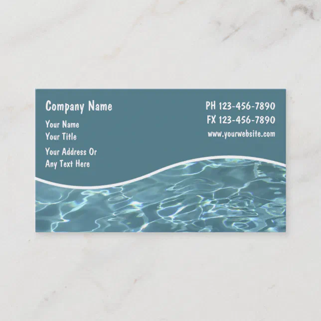 Pool Business Cards | Zazzle