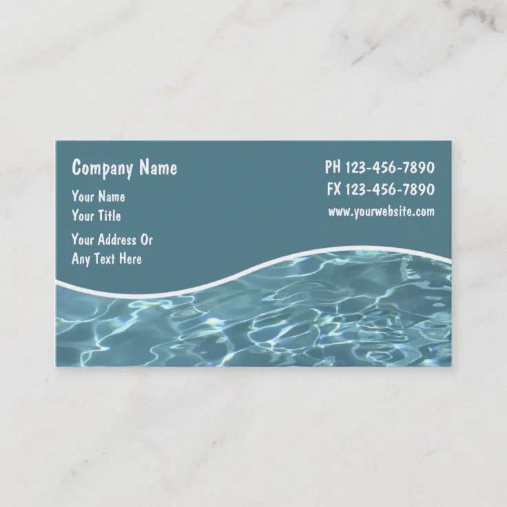 Pool Business Cards | Zazzle