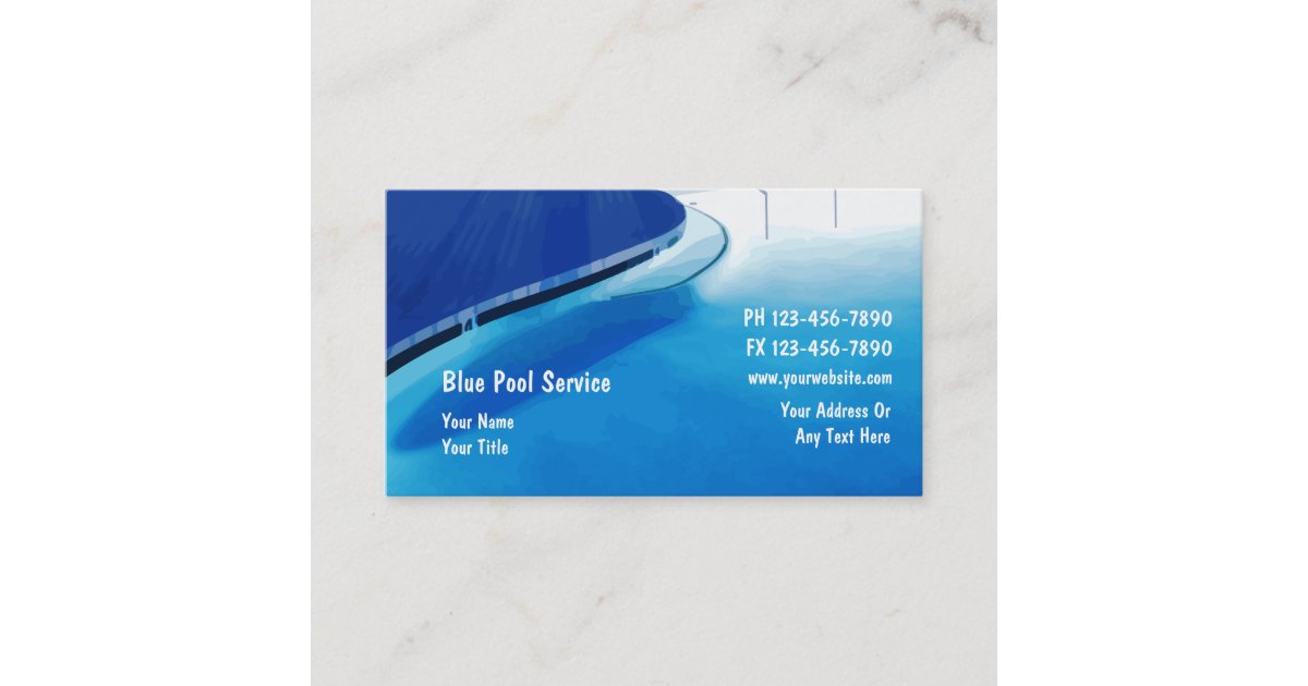 Pool Business Cards | Zazzle