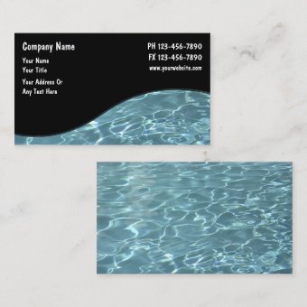 Pool Business Cards | Zazzle